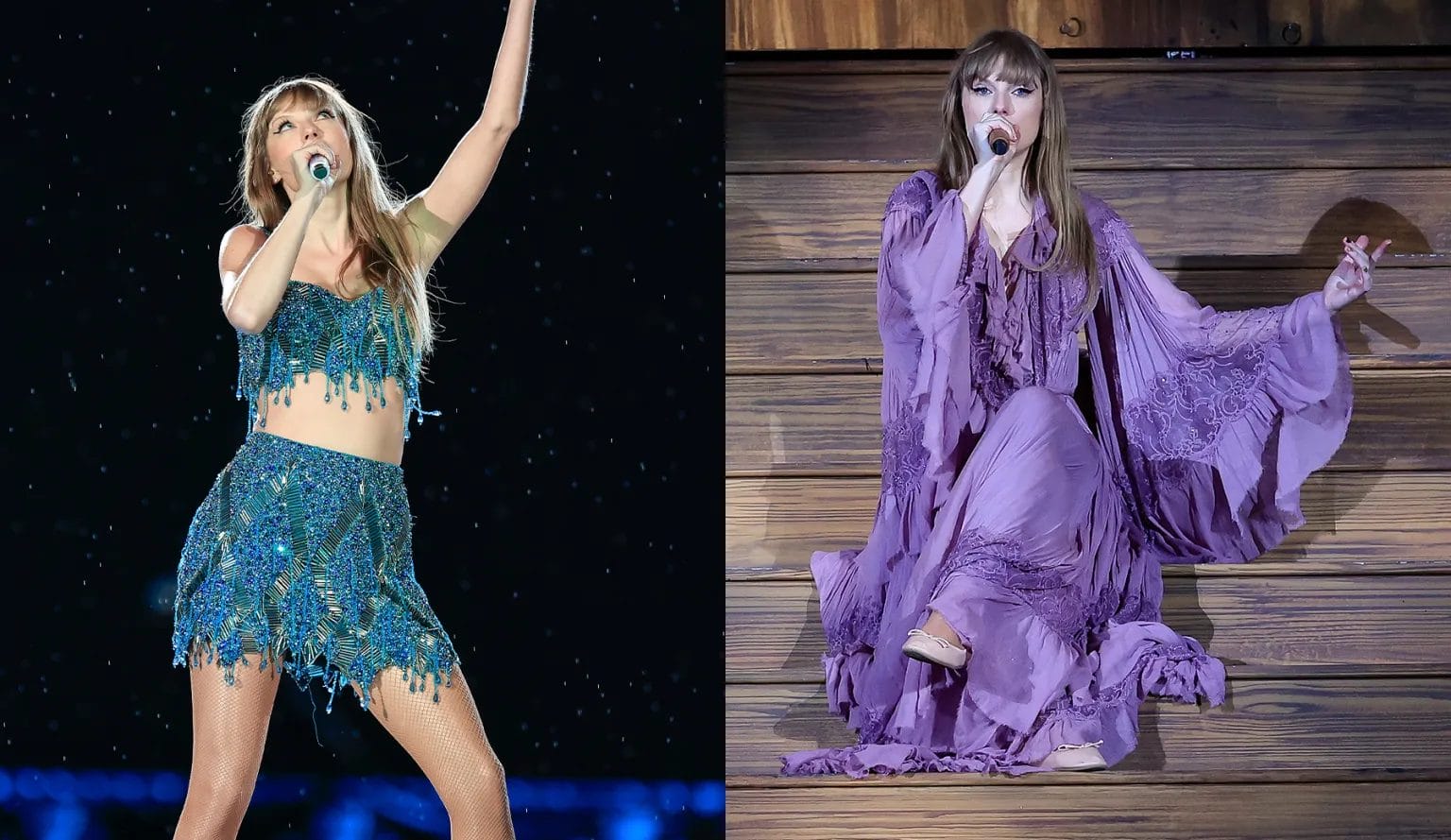 Taylor Swift Floats Across Stage in Pastel Purple Ballet Flats During ...