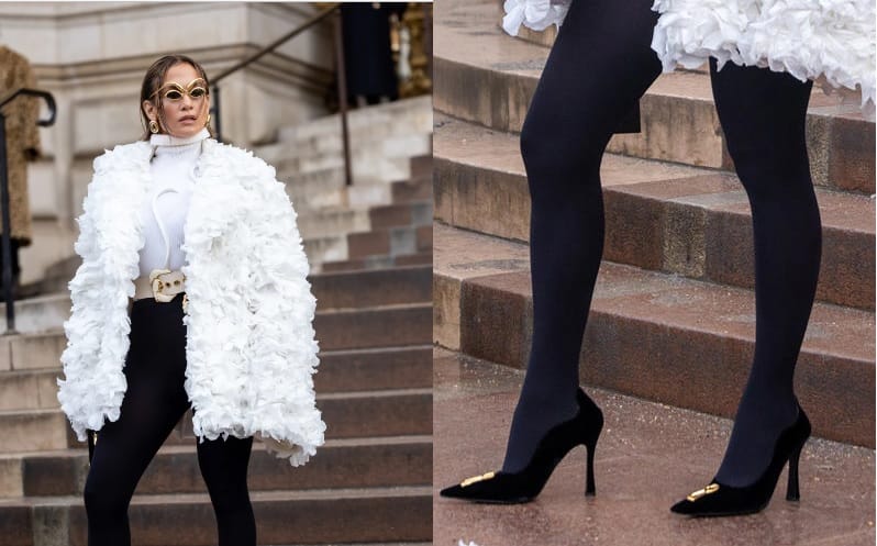 Jennifer Lopez Dazzles in Schiaparelli's Signature Pumps - Heels News