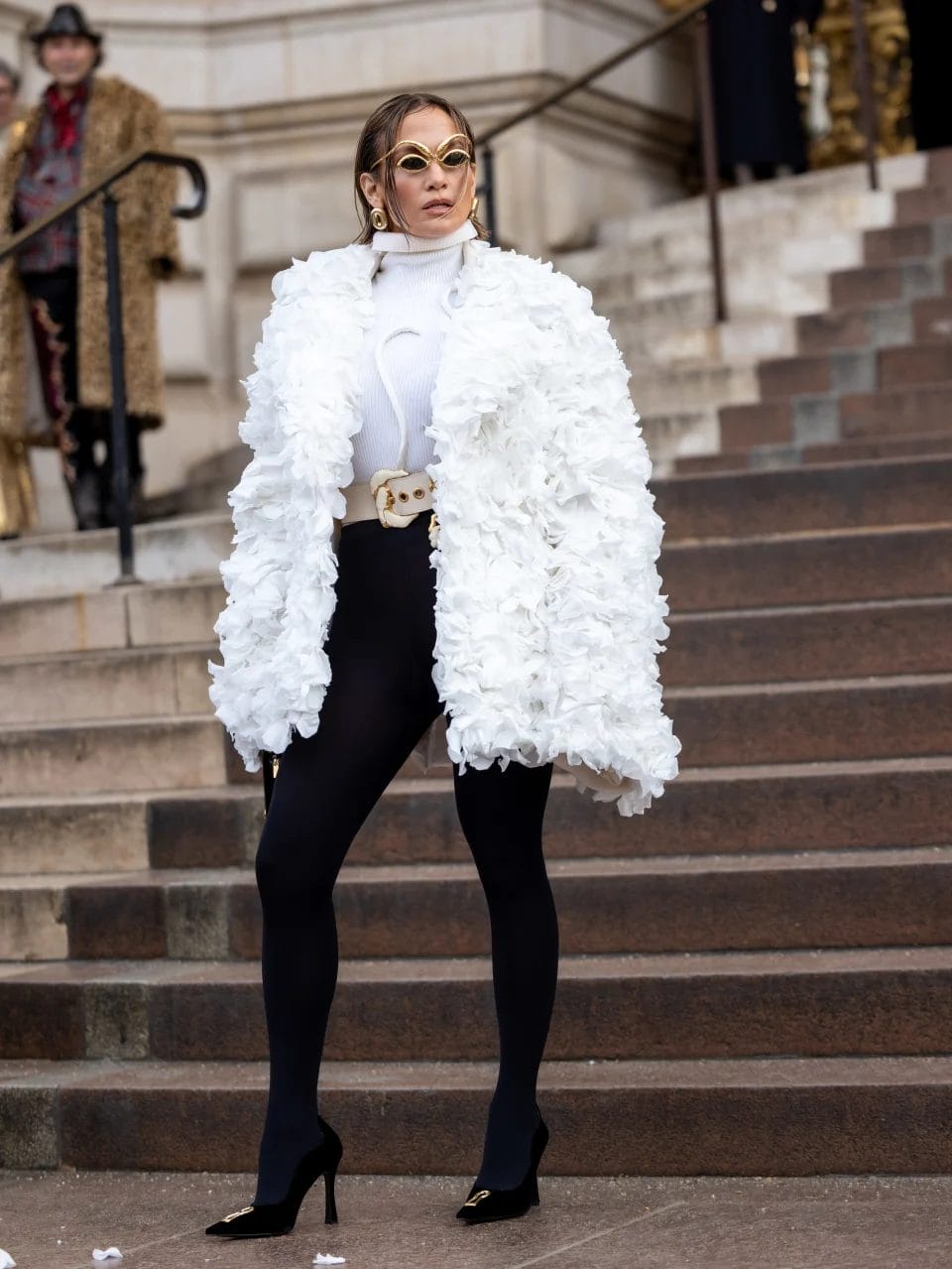 Jennifer Lopez Dazzles in Schiaparelli's Signature Pumps - Heels News