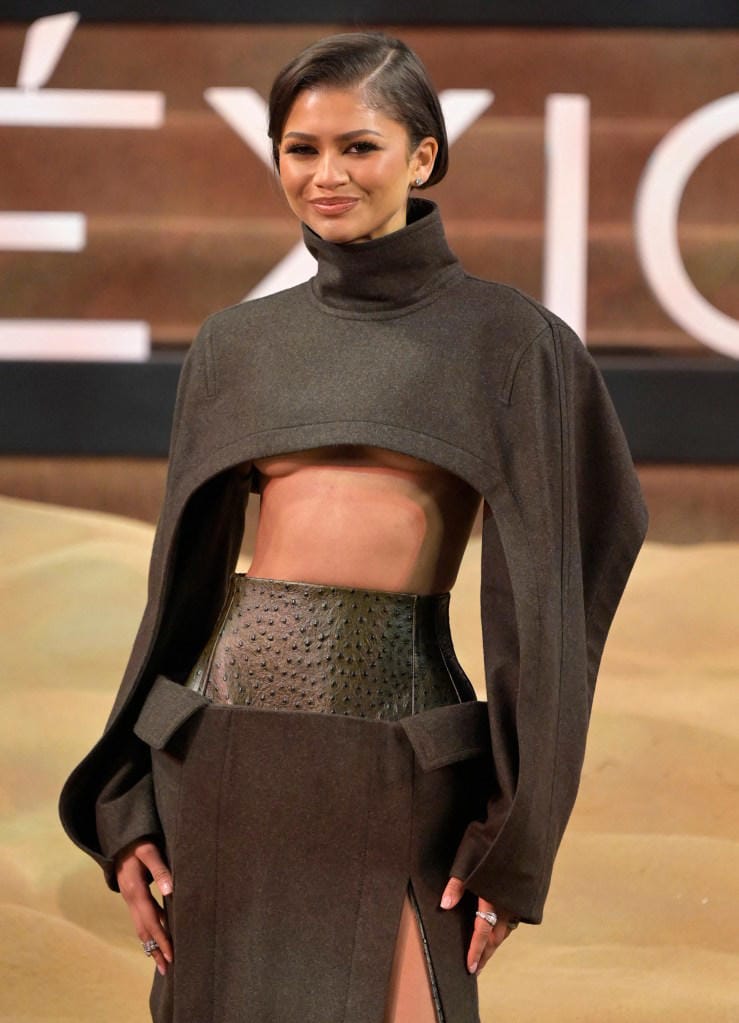 Underboob and Undercut: Zendaya Slays in Cropped Bottega Veneta ...