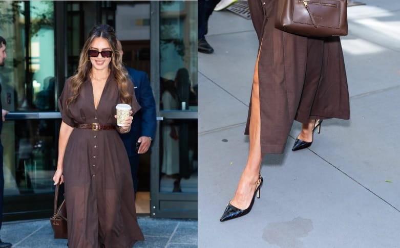 Jessica Alba Elevates Street Style in Sleek Slingback Pumps - Heels News